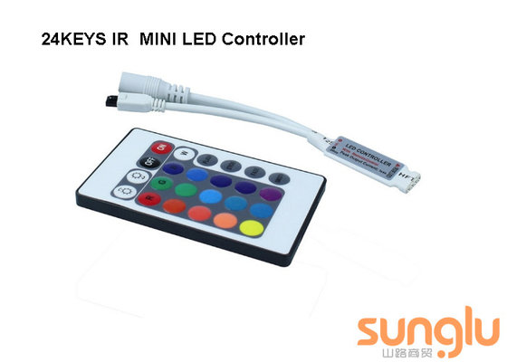 IR 24 Keys LED Lighting Accessories Infrared Mini RGB LED Controller ROHS Certified