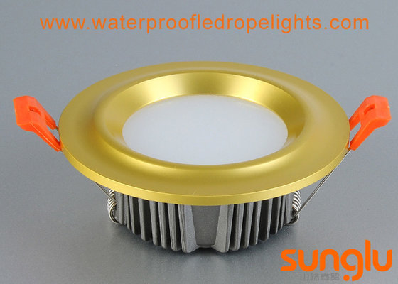 Golden Aluminium COB LED Downlight 20 Watts Convex Shape For Cabinet Lighting