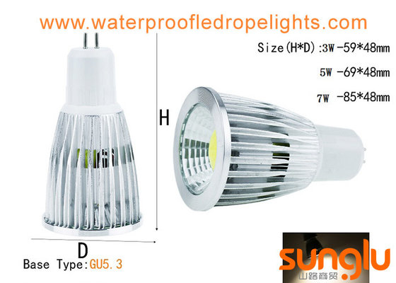 5W Non Dimmable MR16 LED Spotlight / 12v GU 5.3 LED Spotlight Lamp For Shop