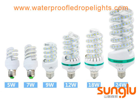 S Type LED Corn Light Bulb E27 / B22 24W Spiral Cool White For Home Decoration