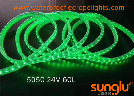 DC24V Anti - UV PVC Outdoor LED Rope Lights 10MM Green / Pink / White