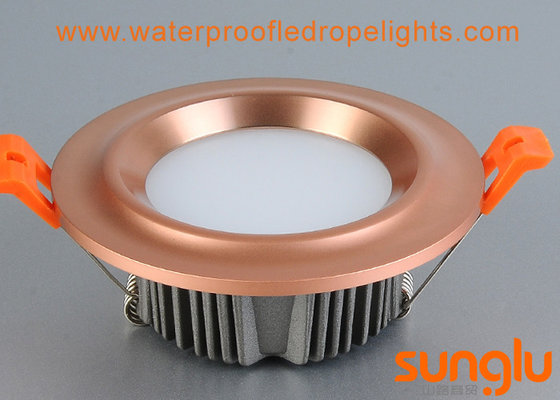 Golden Aluminium COB LED Downlight 20 Watts Convex Shape For Cabinet Lighting