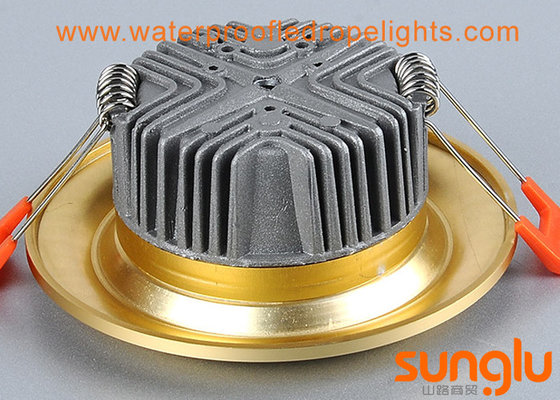 Commercial Golden COB LED Downlight Dimmable IP20 Rating For Supermarket