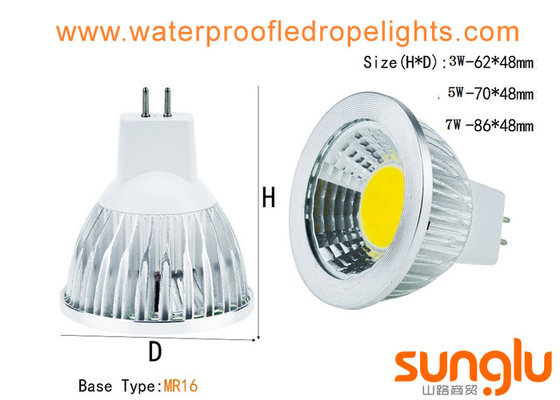 5W Non Dimmable MR16 LED Spotlight / 12v GU 5.3 LED Spotlight Lamp For Shop