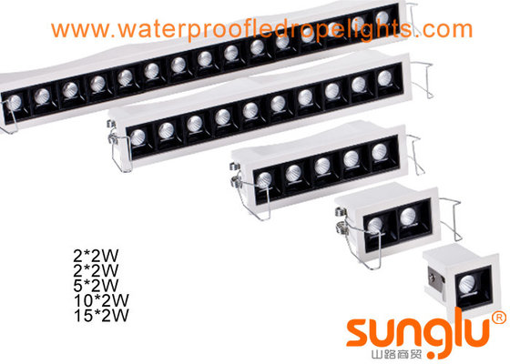 5 * 2W Indoor Liner Light , 5 Holes Recessed Led Spotlights Cree XPE OSRAM